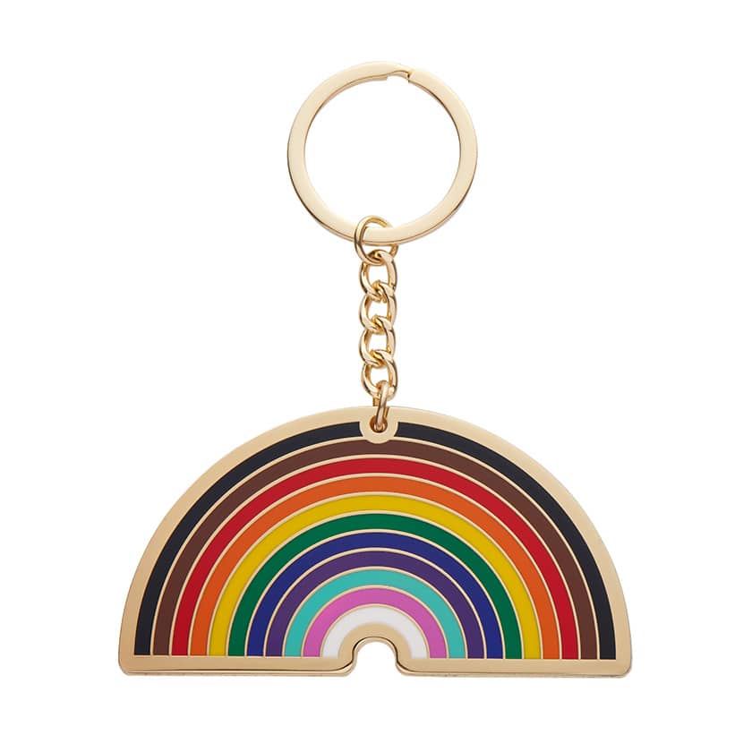 Progression Rainbow enamel key ring - Wild Brooches